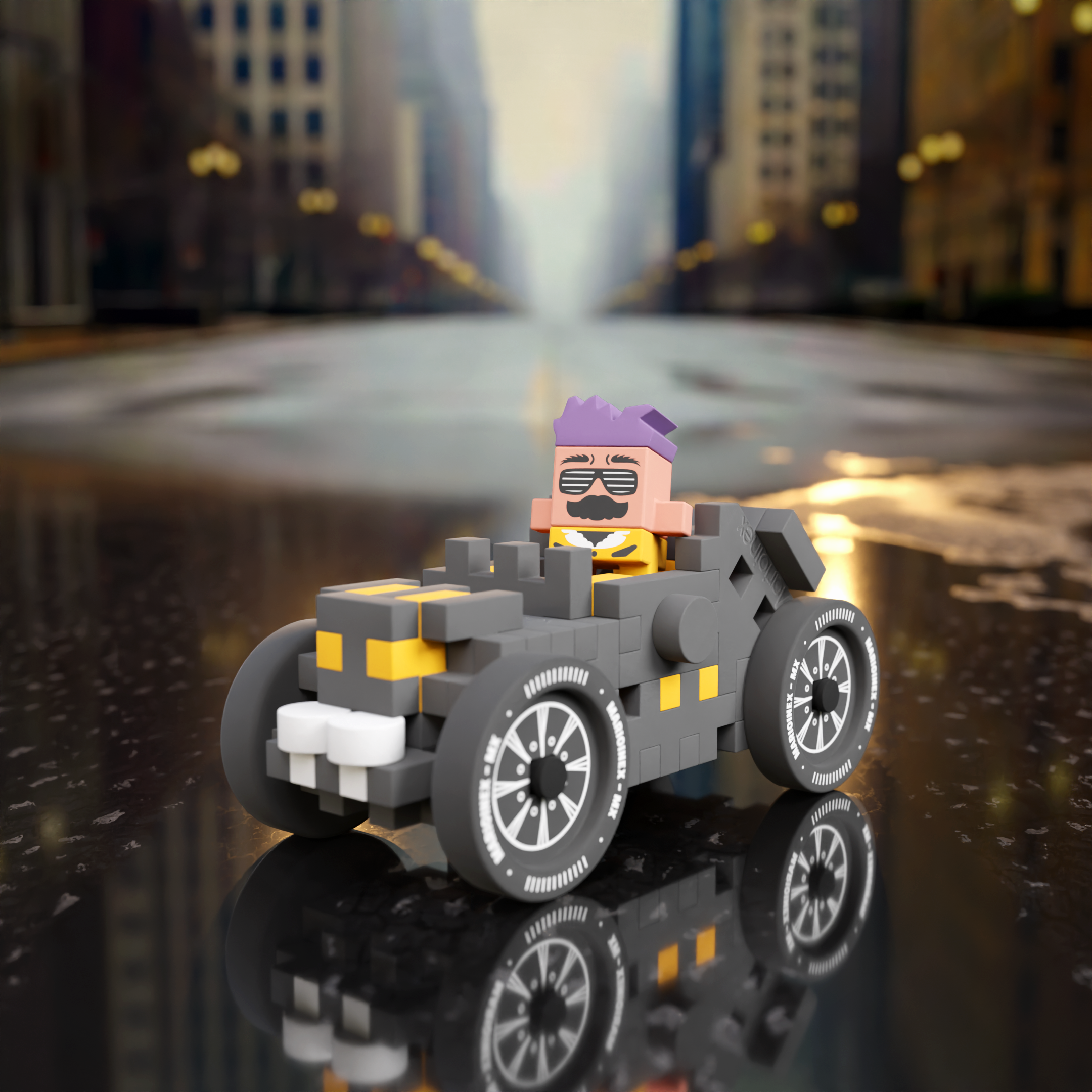 Mini Waffle Cars - Old Timer Gray - Marioinex